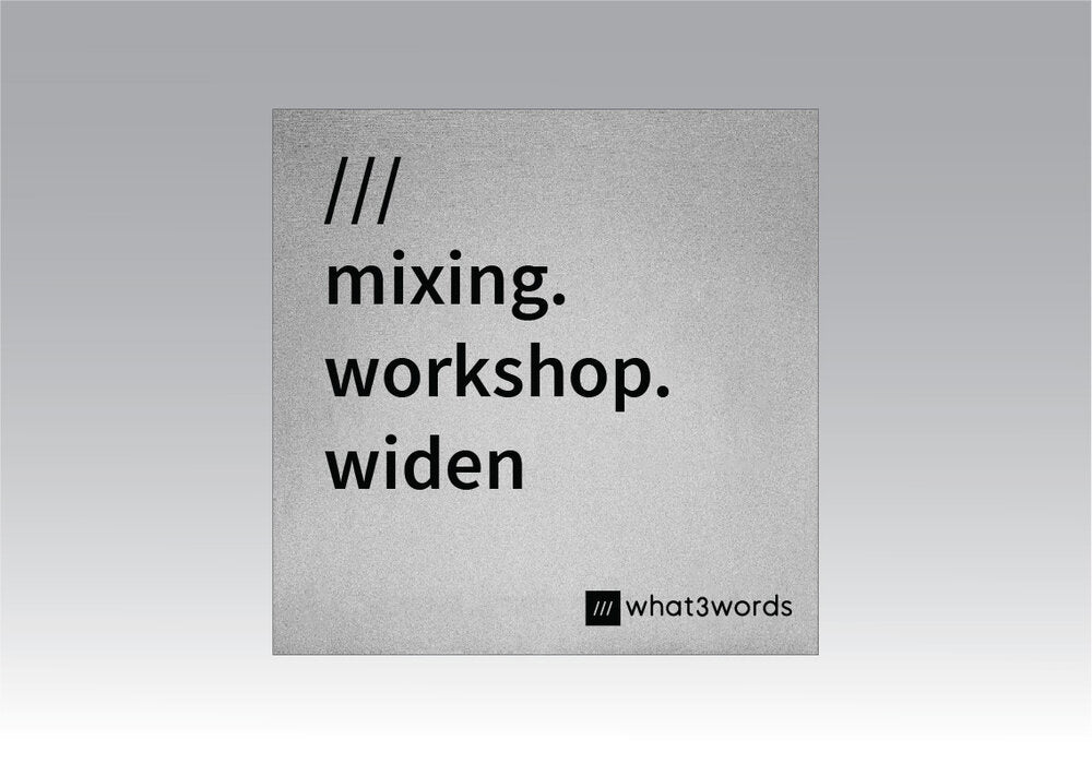 Stainless Steel What3Words Sign – The Workshop Aberfeldy